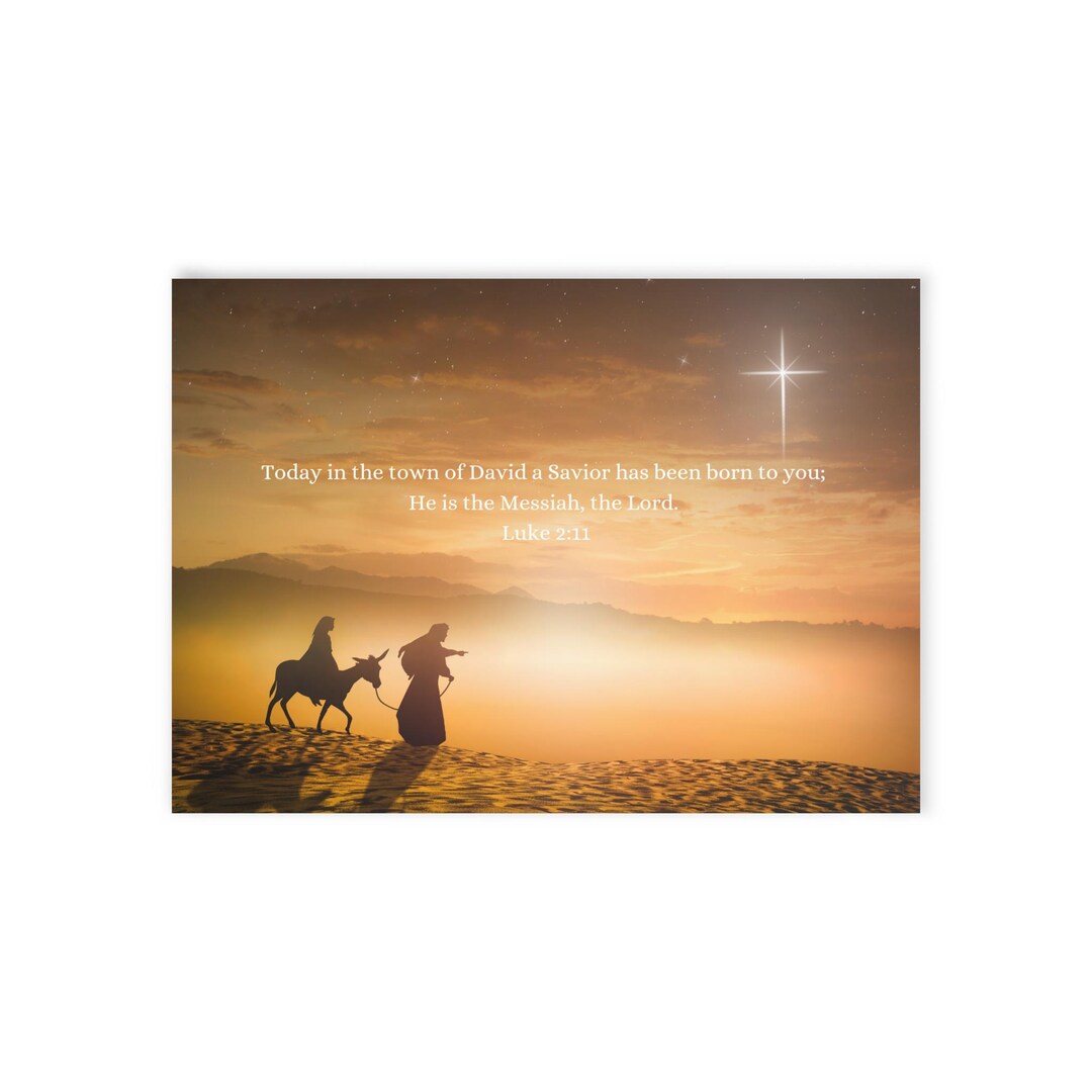 CHRISTIAN Christmas Cards Religious Christmas Card Bible Verse ...