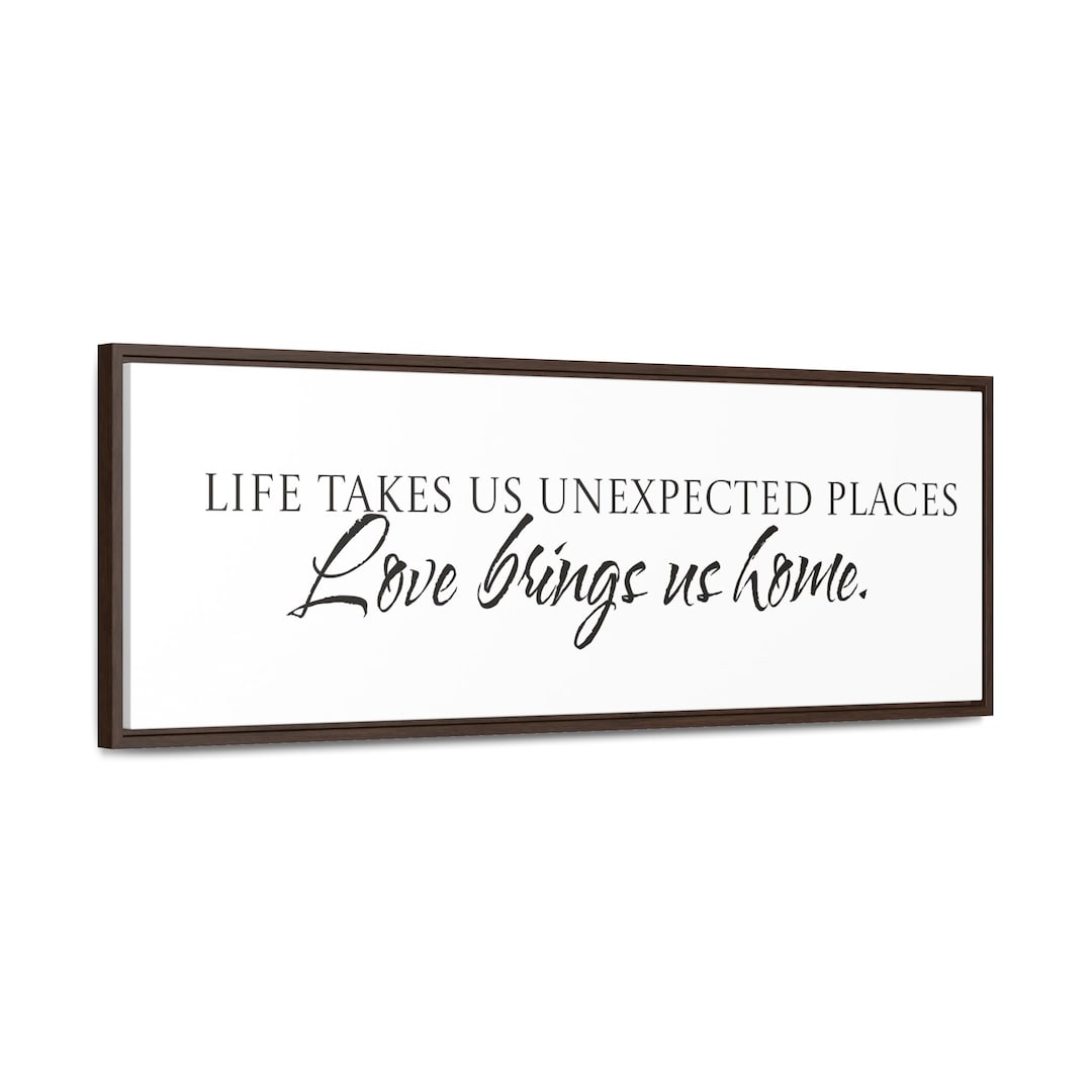 Inspirational Wall Art- 12x36 Framed Canvas- Home Decor Sign- Love ...