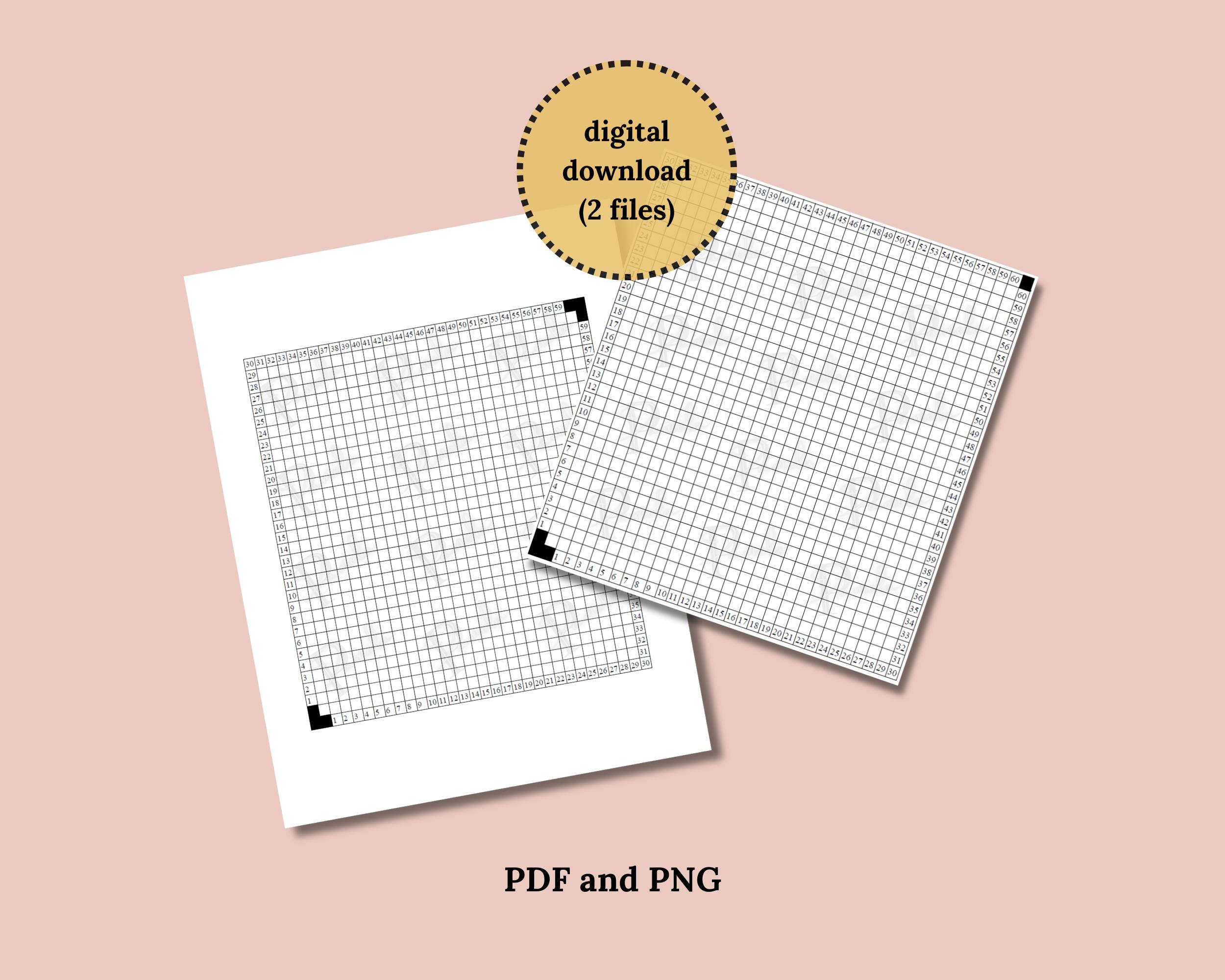 Blank C2C Graph for C2C Crochet Pattern C2C Mini Beginner Crochet C2C Blanket Pattern Tool ...