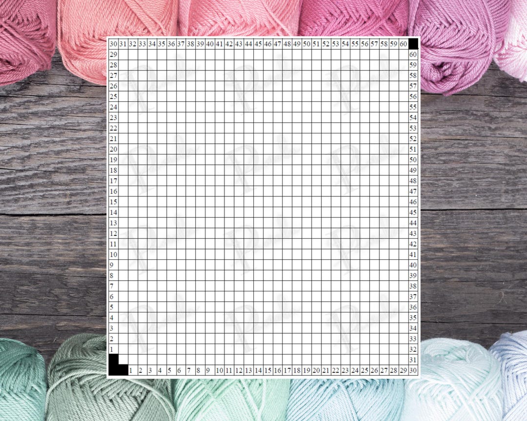 Blank C2C Graph for C2C Crochet Pattern C2C Mini Beginner Crochet C2C Blanket Pattern Tool ...
