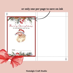 Christmas Gift Card Holder Printable Christmas Gift Santa Gift for ...