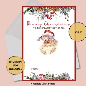 Christmas Gift Card Holder Printable Christmas Gift Santa Gift for ...