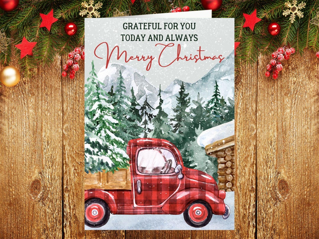 Christmas Appreciation Card, Appreciation Gift for Feeling Grateful ...