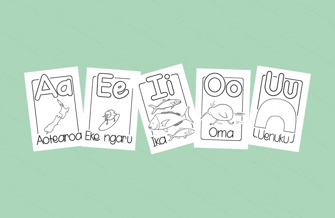 Colouring in Maori Alphabet - Digital Print 15 Letters - Etsy Australia