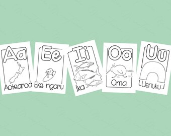 Colouring in Maori Alphabet - Digital Print 15 Letters - Etsy