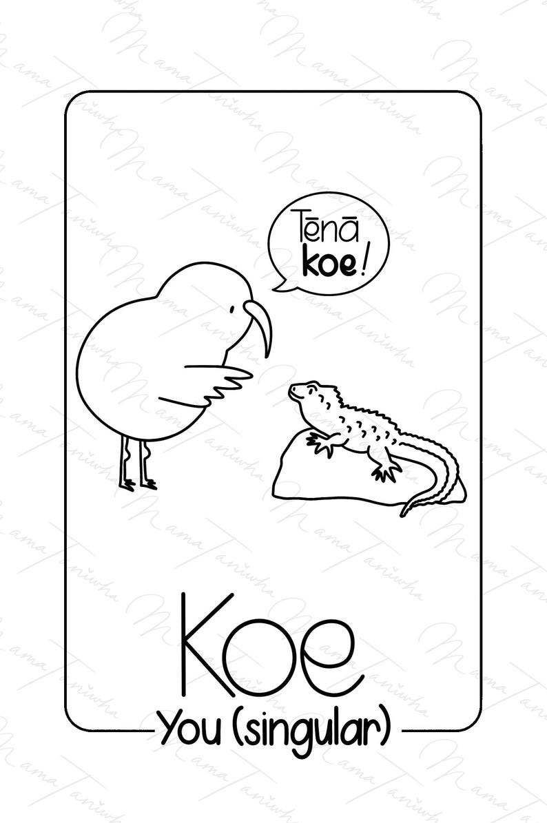 Māori Personal Pronouns Colouring Pages – 12 Te Reo Māori Printables ...