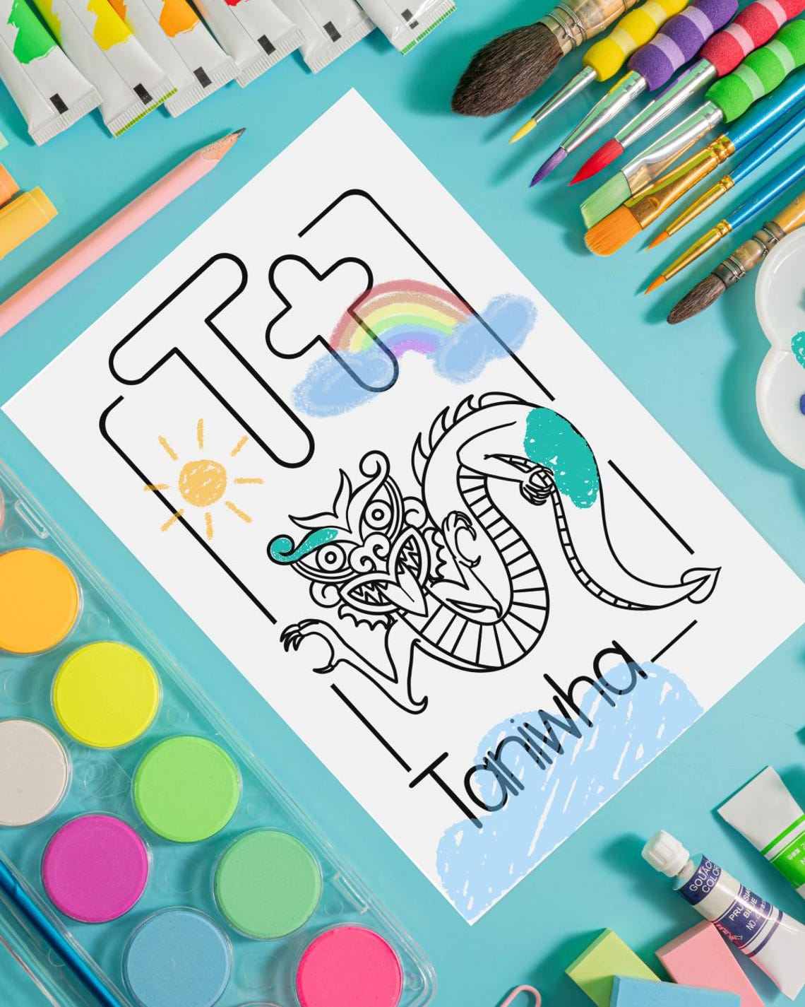 Colouring in Māori Alphabet - Digital Print 15 Letters - Etsy