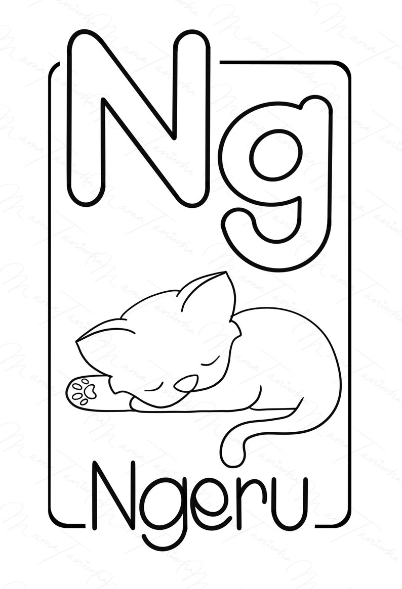 Colouring in Maori Alphabet - Digital Print 15 Letters - Etsy Australia