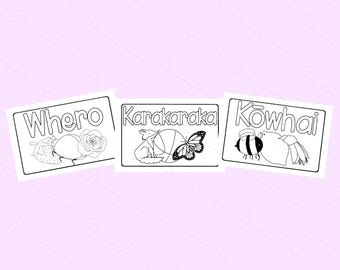 Ngā Tae – Māori Colours Colouring-in Set - Etsy