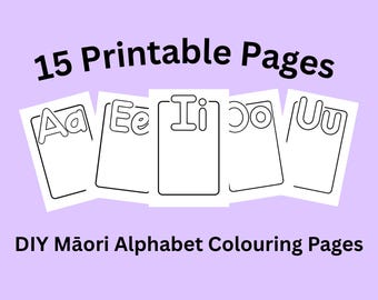 DIY Māori Alphabet Colouring Pages | A–Z Māori Printables for Kids ...