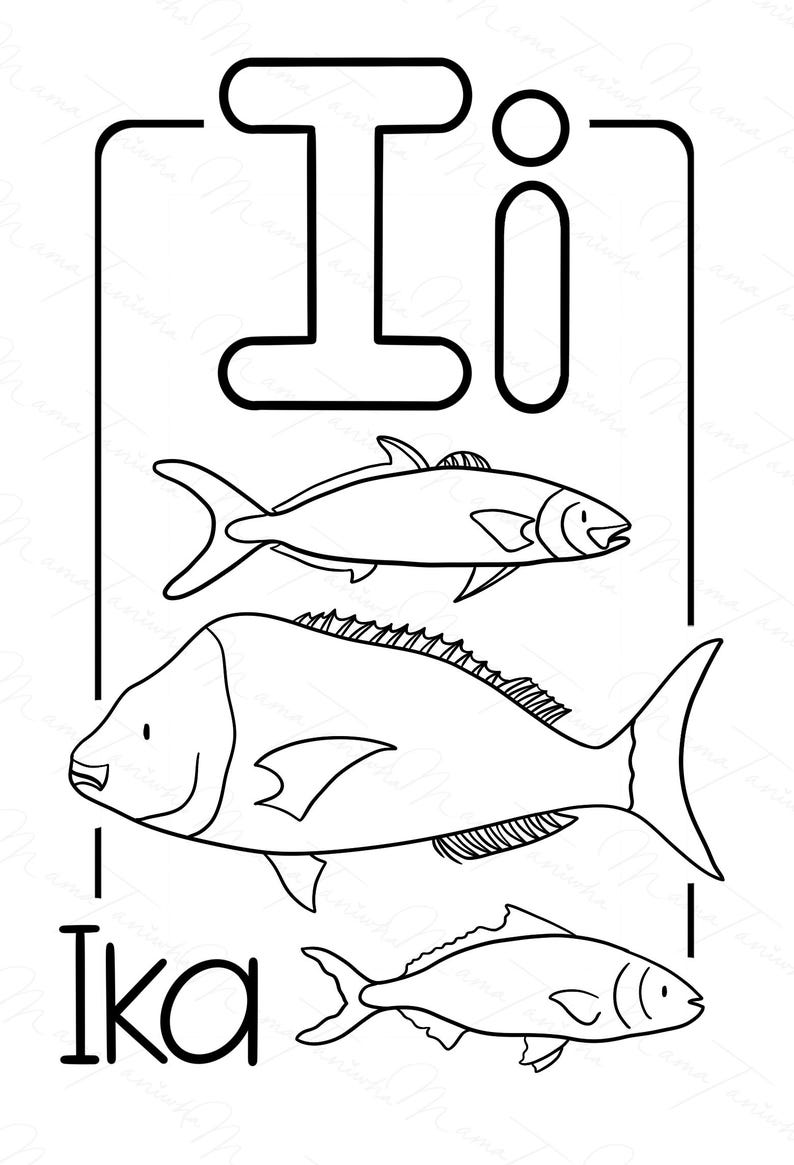 Colouring in Maori Alphabet - Digital Print 15 Letters - Etsy Australia