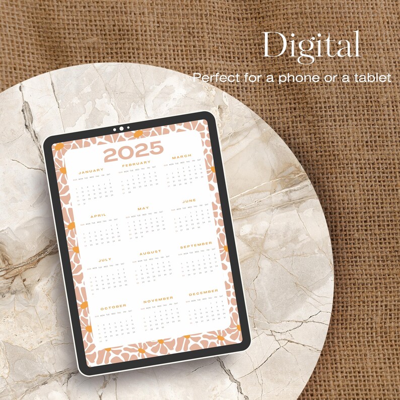 2025 Digital | Printable Calendar A4 & A3 - Etsy