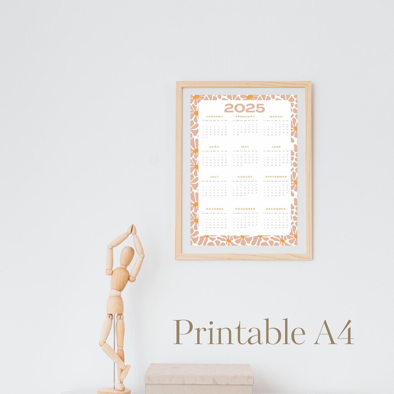 2025 Digital | Printable Calendar A4 & A3 - Etsy