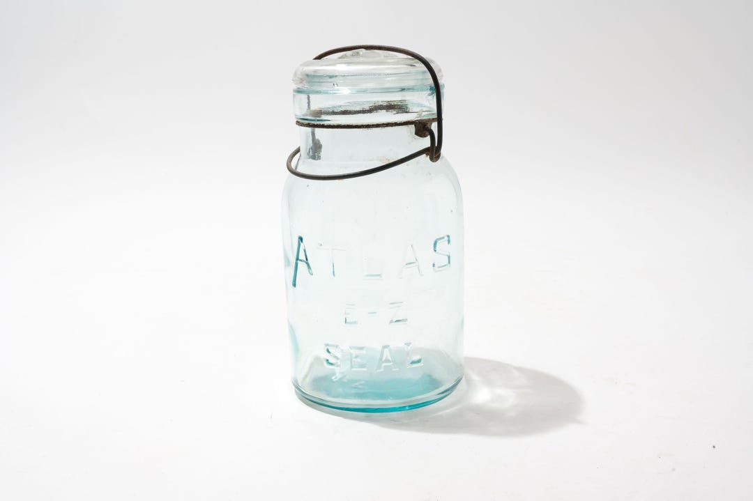 Atlas EZ Seal Canning Jar, 1 Quart, CHIP at Bail, C.1920s - Etsy