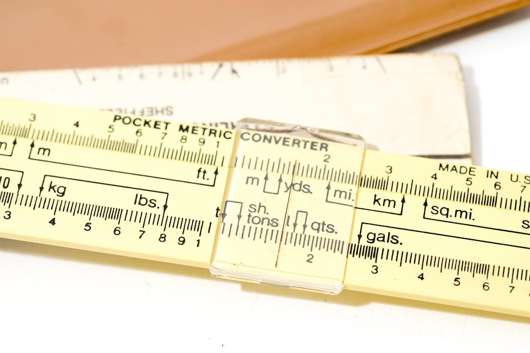 Vintage Sterling Pocket Metric Converter Slide Rule PPG Industries - Etsy