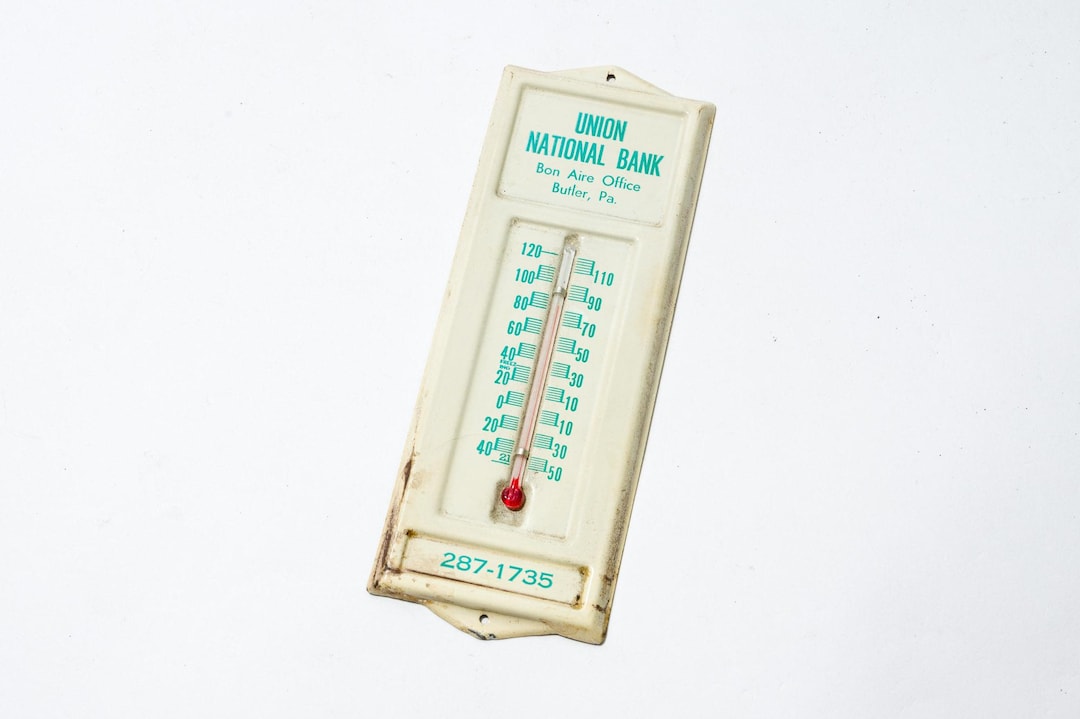 Vintage Advertising Thermometer, Metal, Indoor, Outdoor, C.1940s - Etsy