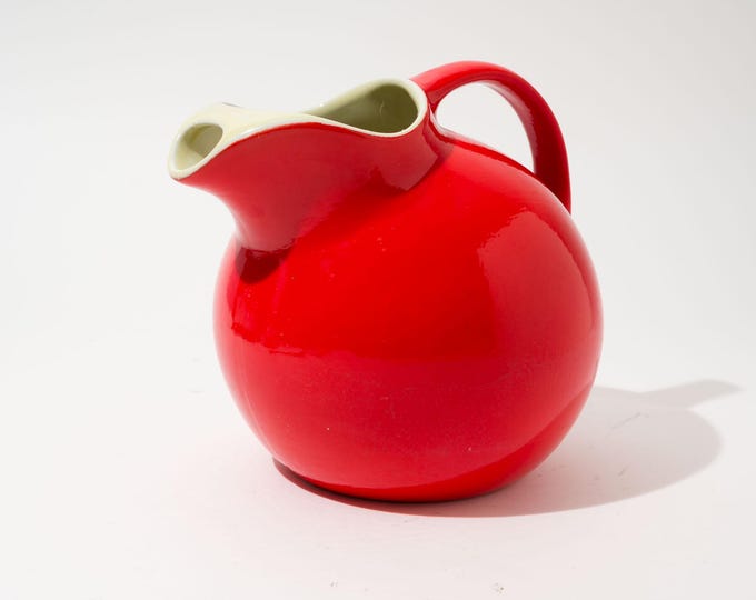 Vintage Ball Pitcher, Red, Hall's Superior Quality Kitchenware - Etsy