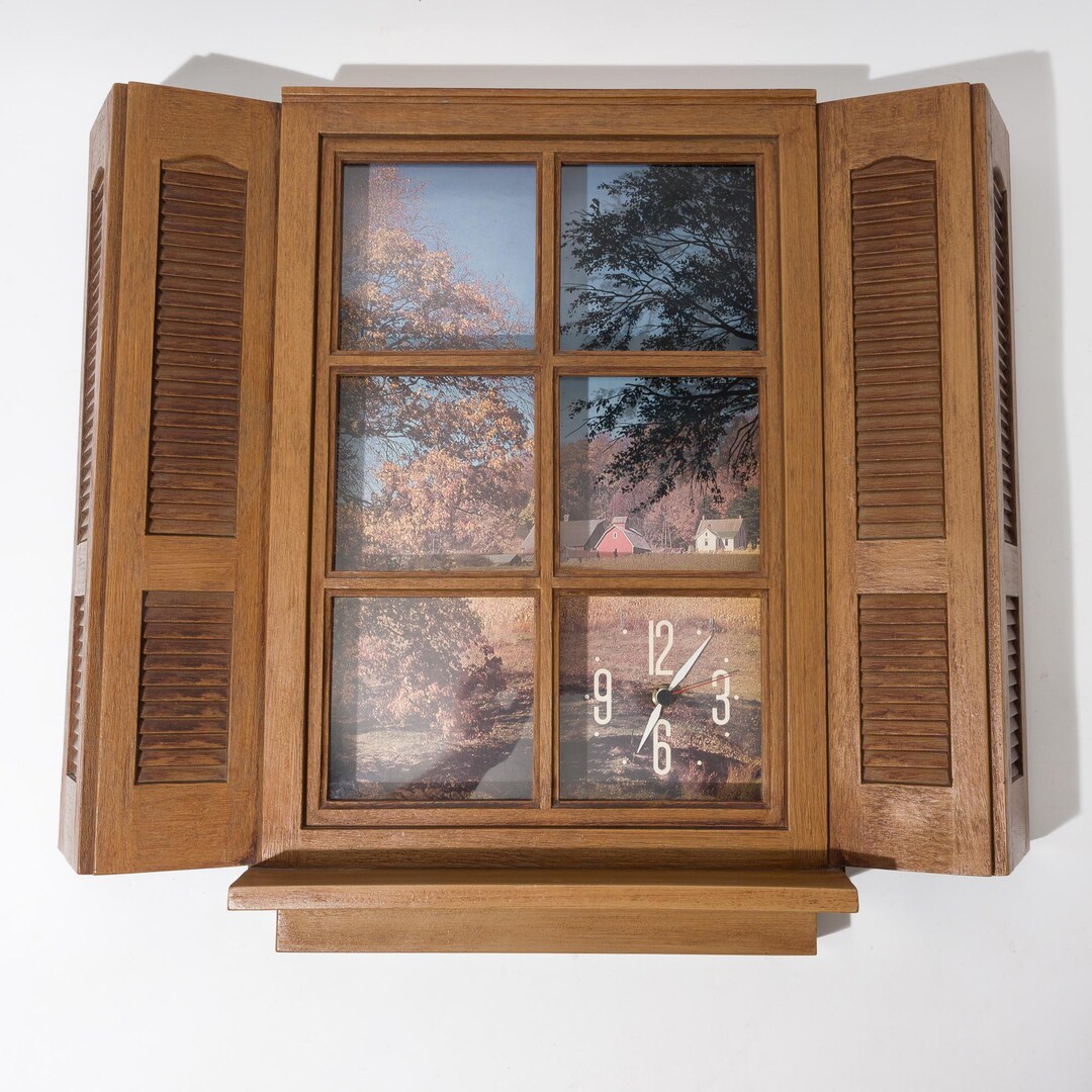 Vintage Window With Shutters Clock, Burwood, 1978 - Etsy