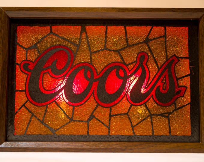 Coors Beer Sign, Stained Glass Style in Shadow Box, C. 1970s - Etsy