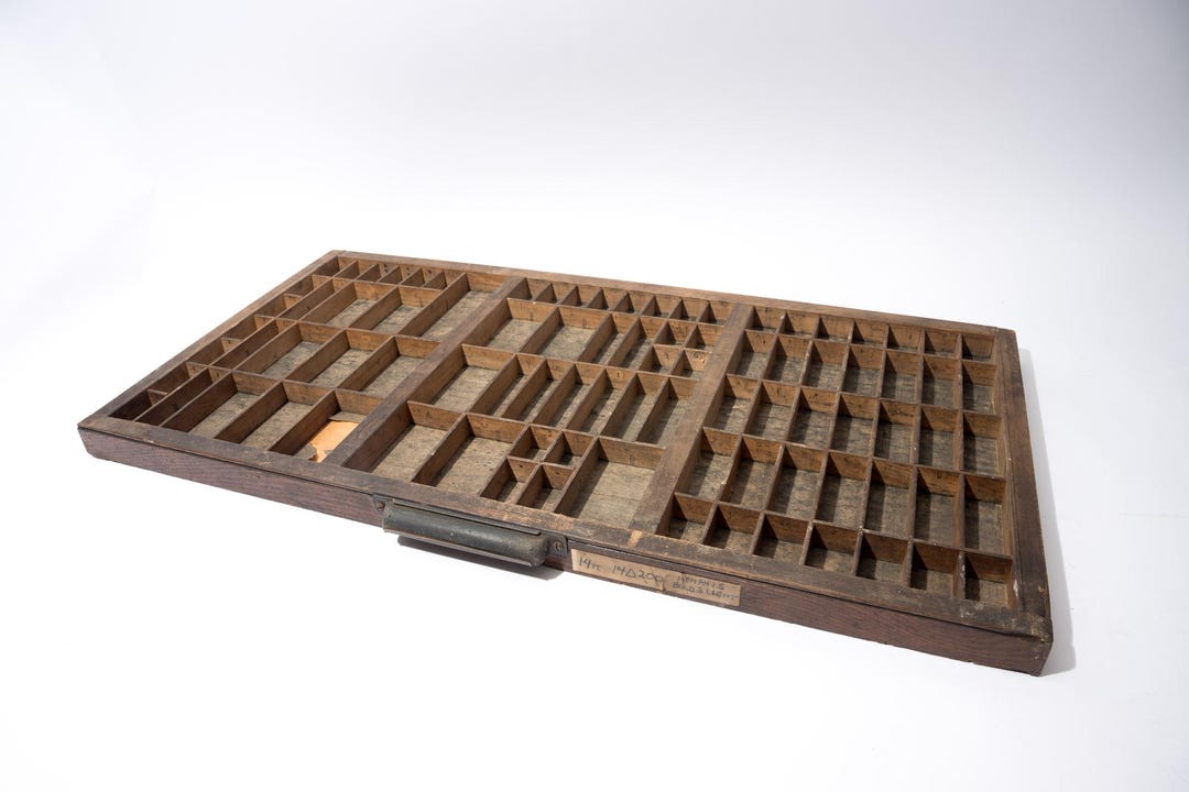 Vintage Letter Press Typeset Tray, Printer's Tray, Shadowbox, 1930s - Etsy