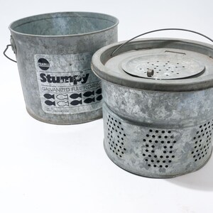 Minnow Bucket, Floating, Galvanized Steel, 8 Qt, 1970s - Etsy