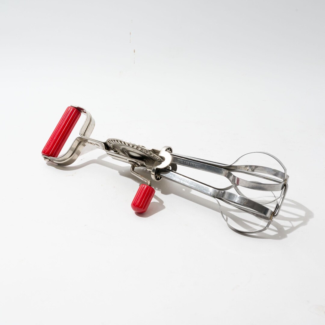 Vintage Hand Mixer With Bakelite Handles, Red, Egg Beater, Androck - Etsy