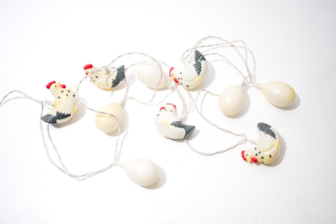 Vintage Hen and Egg String Lights, Chickens - Etsy