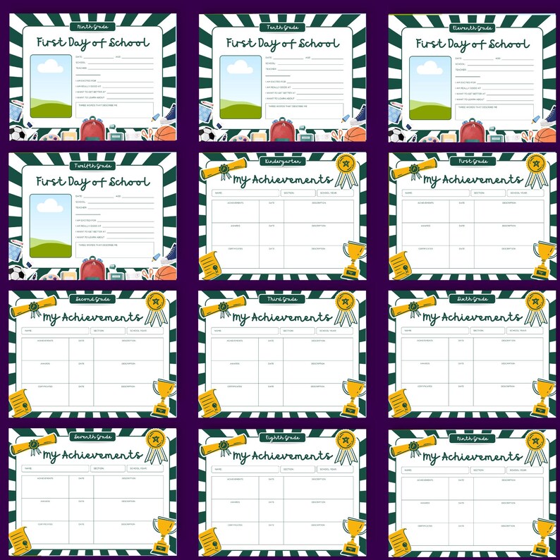 Printable School Memory Box for Kids | K-12 School Memories Journal PDF ...