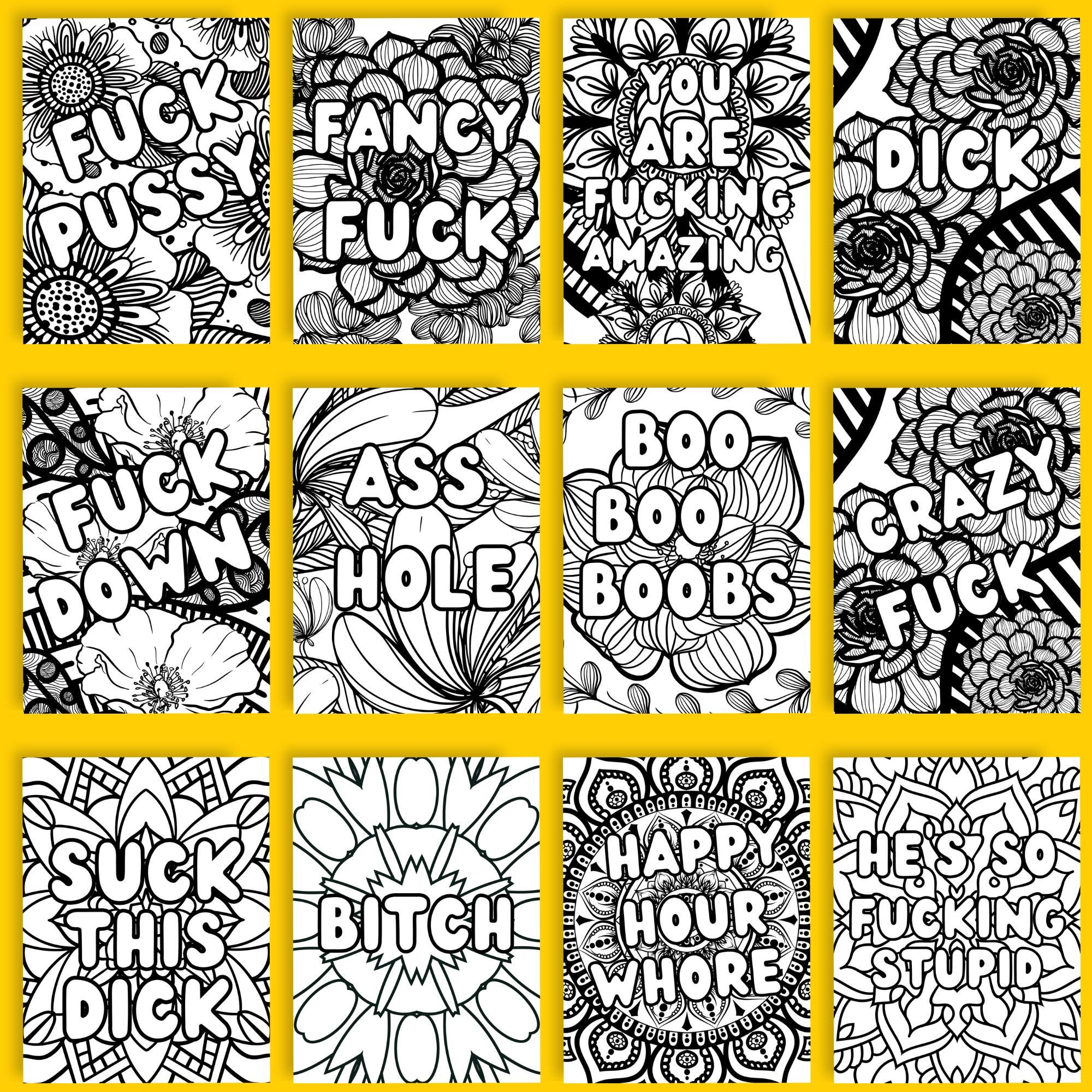 150 Swear Words Coloring Pages for Adults Printable Coloring Pages ...