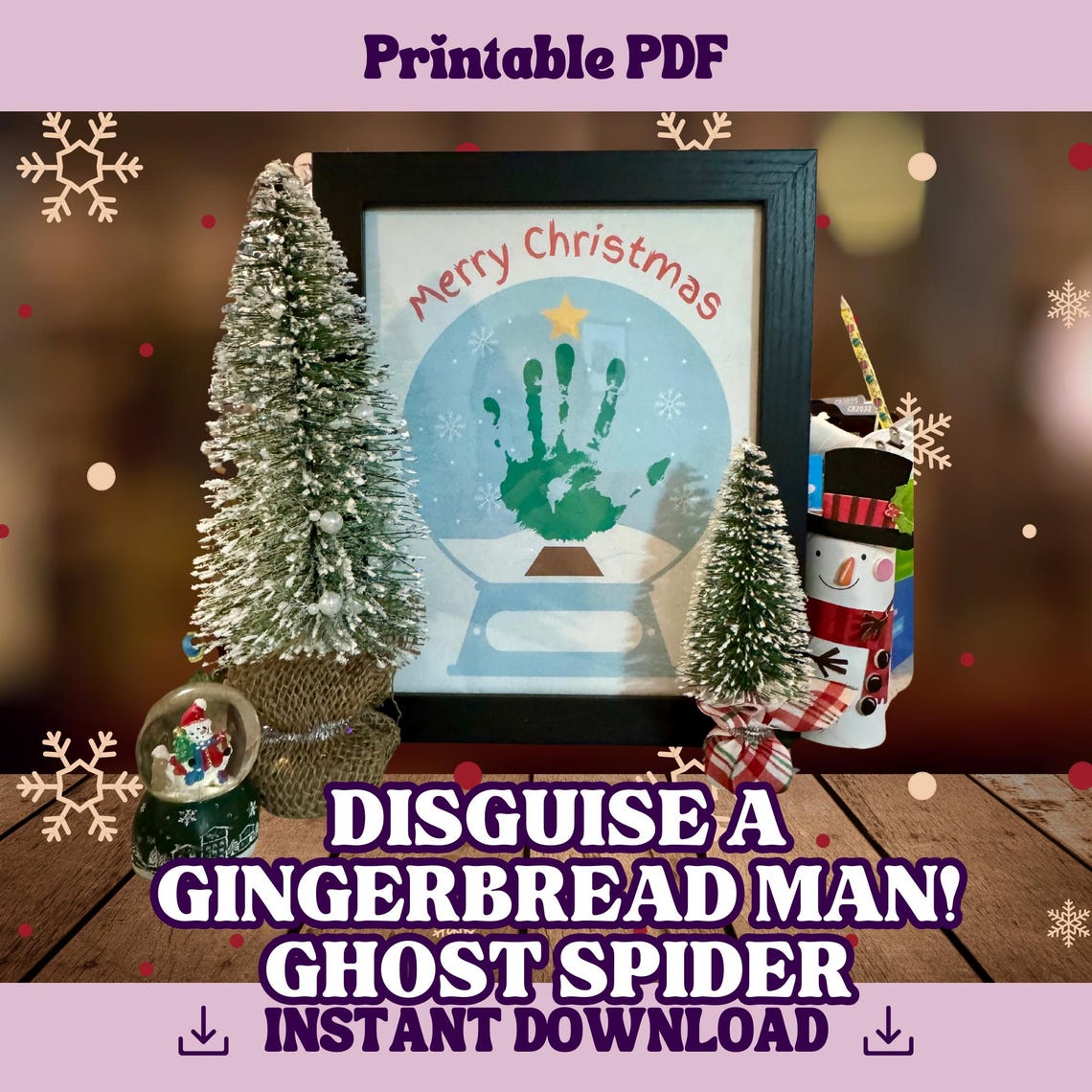 Handprint Snow Globe Christmas Tree Craft | Toddler & Baby Keepsake ...