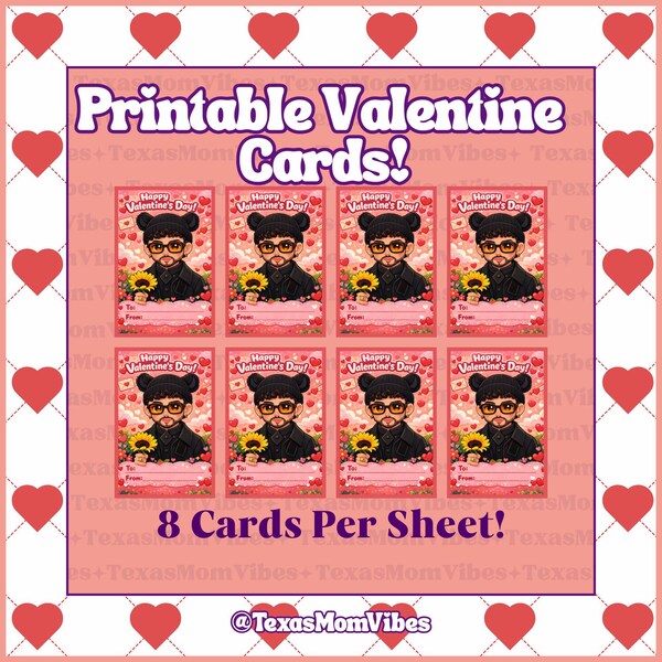 Bad Bunny Valentine Cards - Etsy