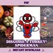Disguise a Turkey-spiderman Template | Thanksgiving Craft Printable ...