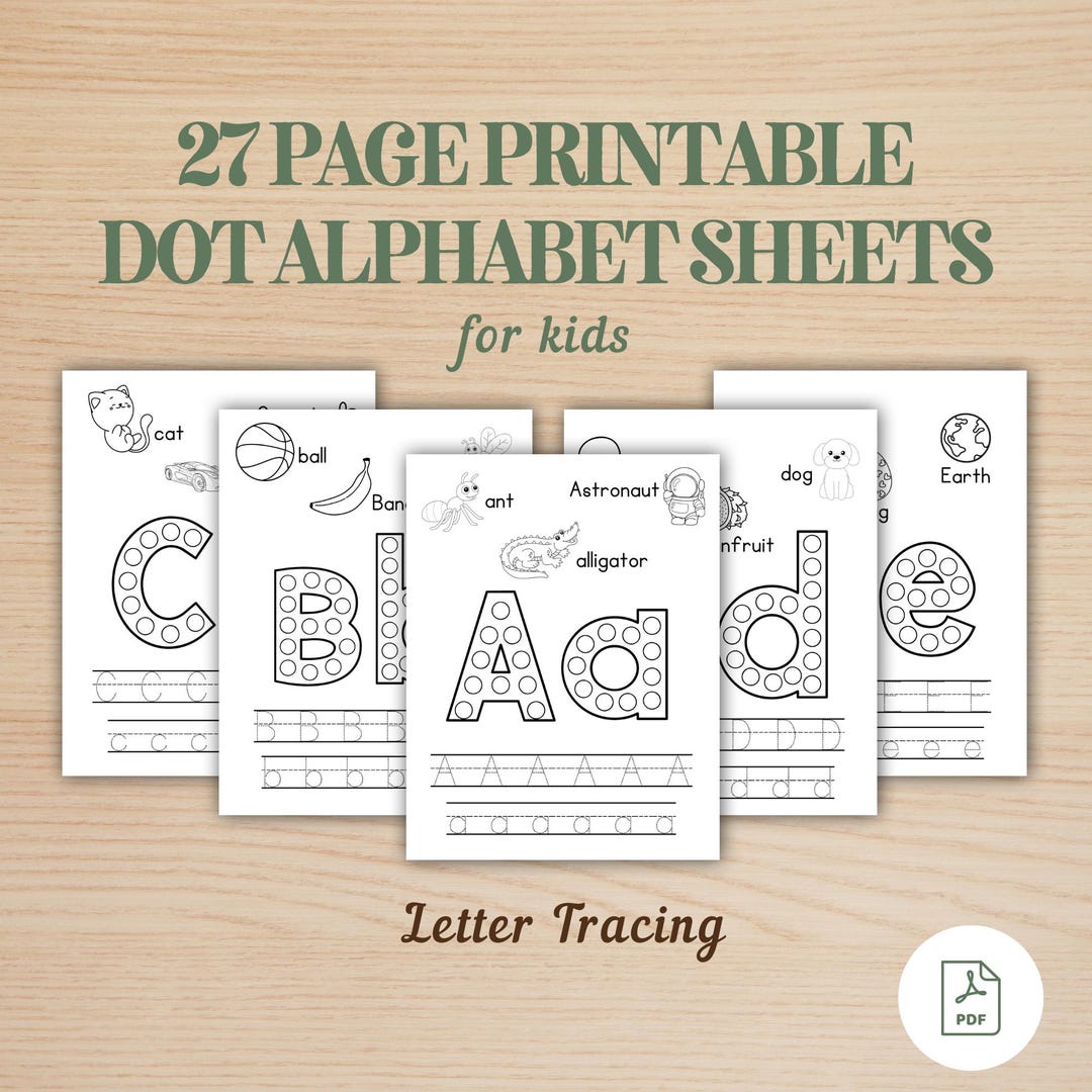 Alphabet Dot Marker Worksheets, 27 Pages, Dot Marker Activities for ...