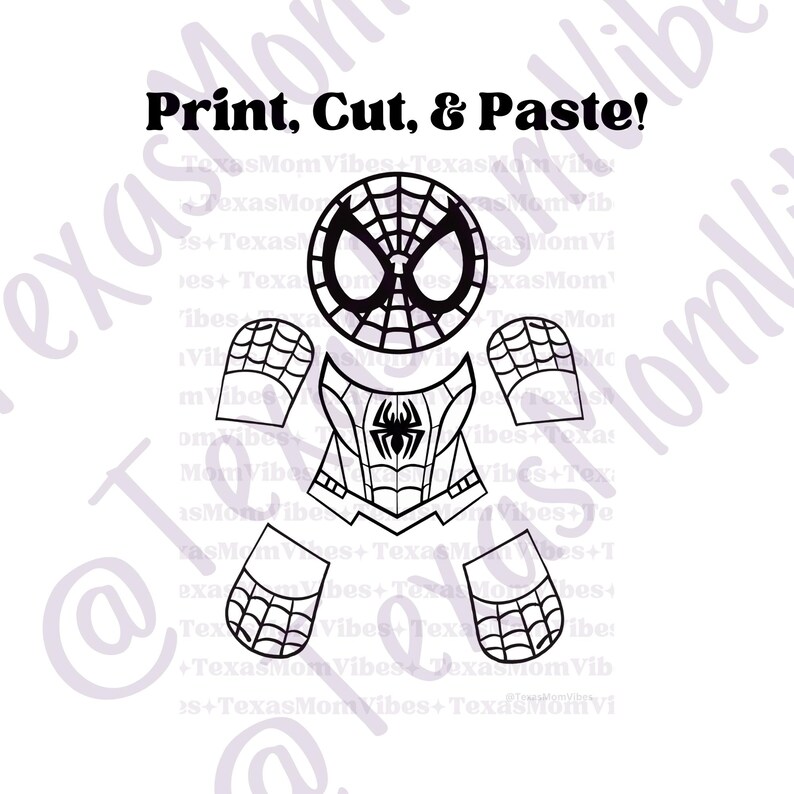 Disguise a Gingerbread Man-spiderman Blank Template | Christmas Craft ...