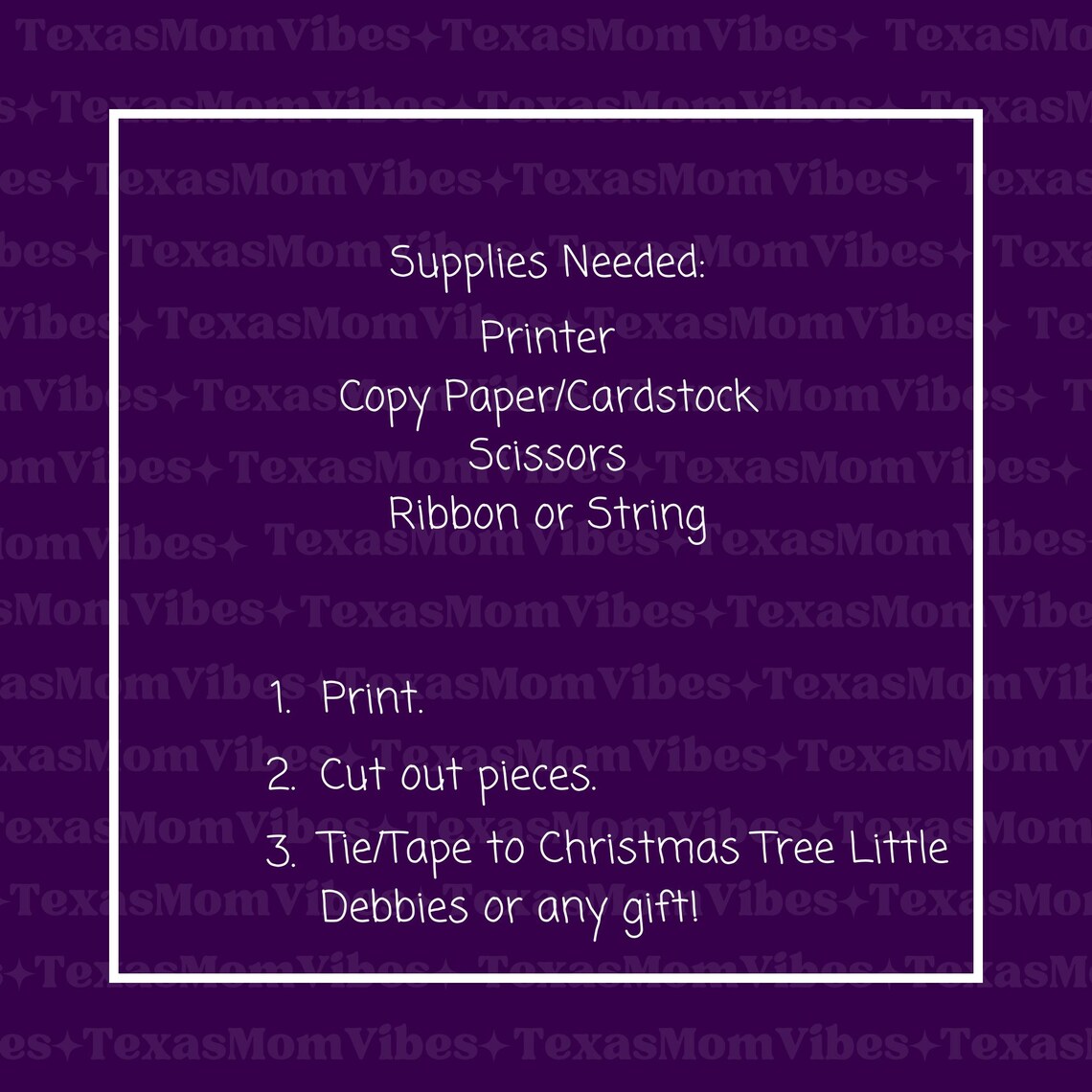 Christmas Tree Cake Gift Tags Printable PDF | Holiday Party Favor Tags ...