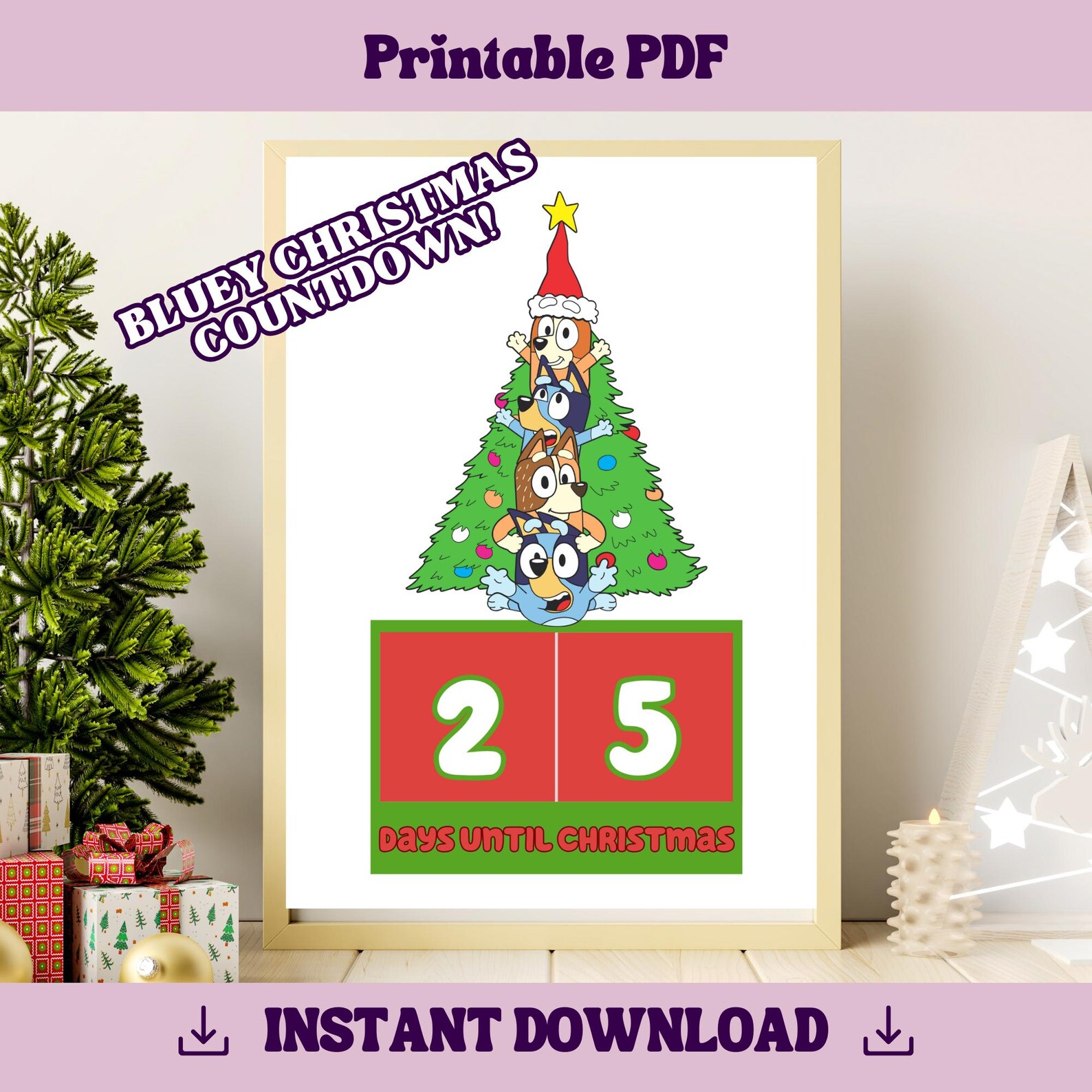 Christmas Countdown-bluey | DIY Advent Calendar for Kids | Holiday ...