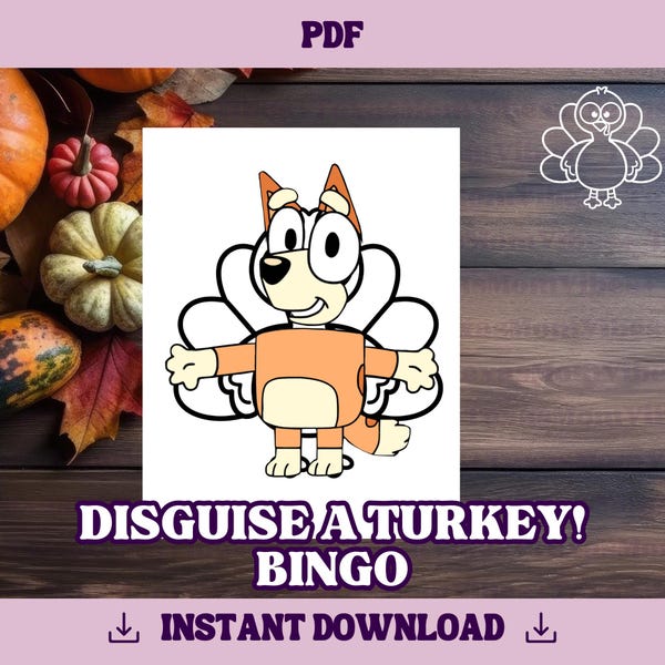 Disguise a Turkey Bluey - Etsy