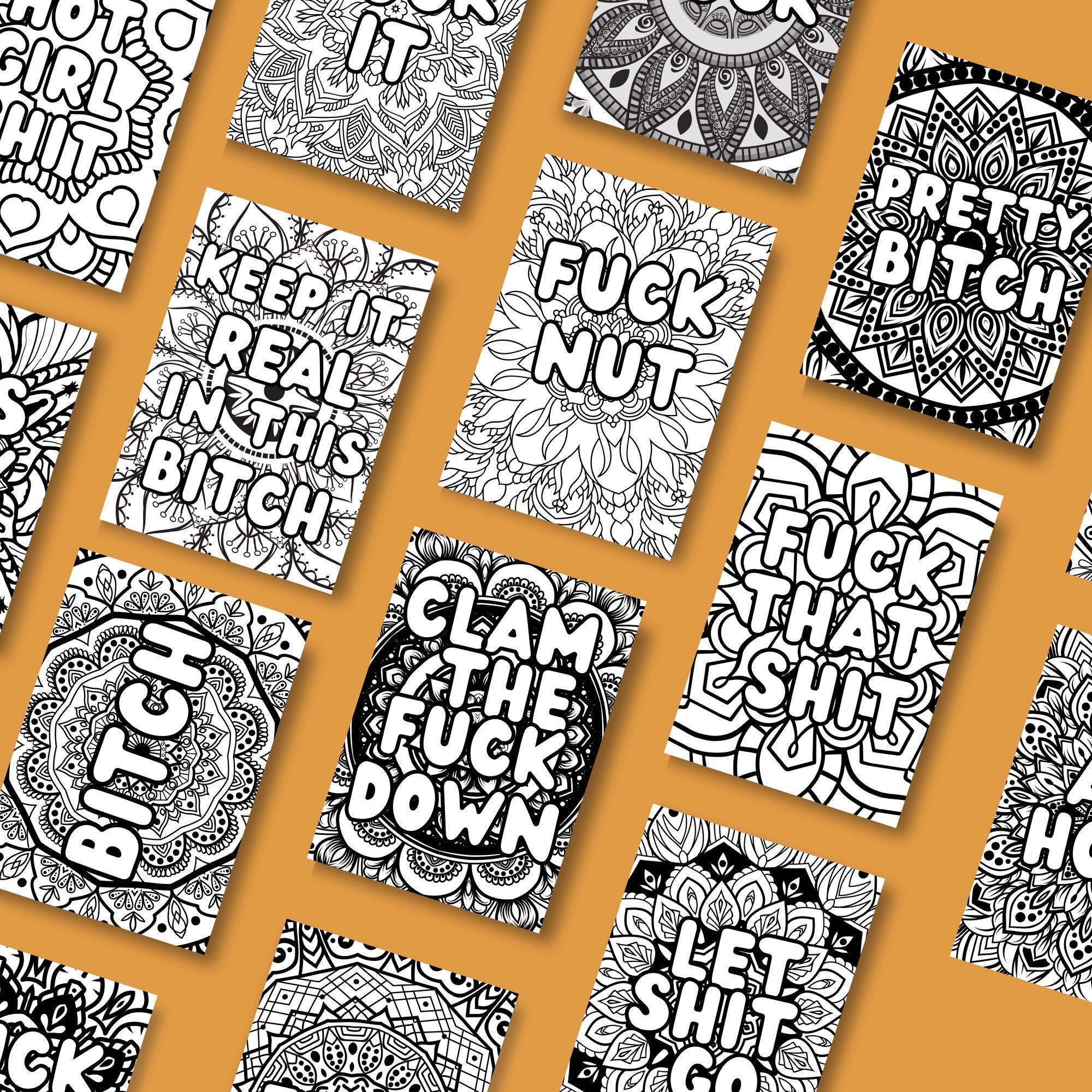 150 Swear Words Coloring Pages for Adults Printable Coloring Pages ...