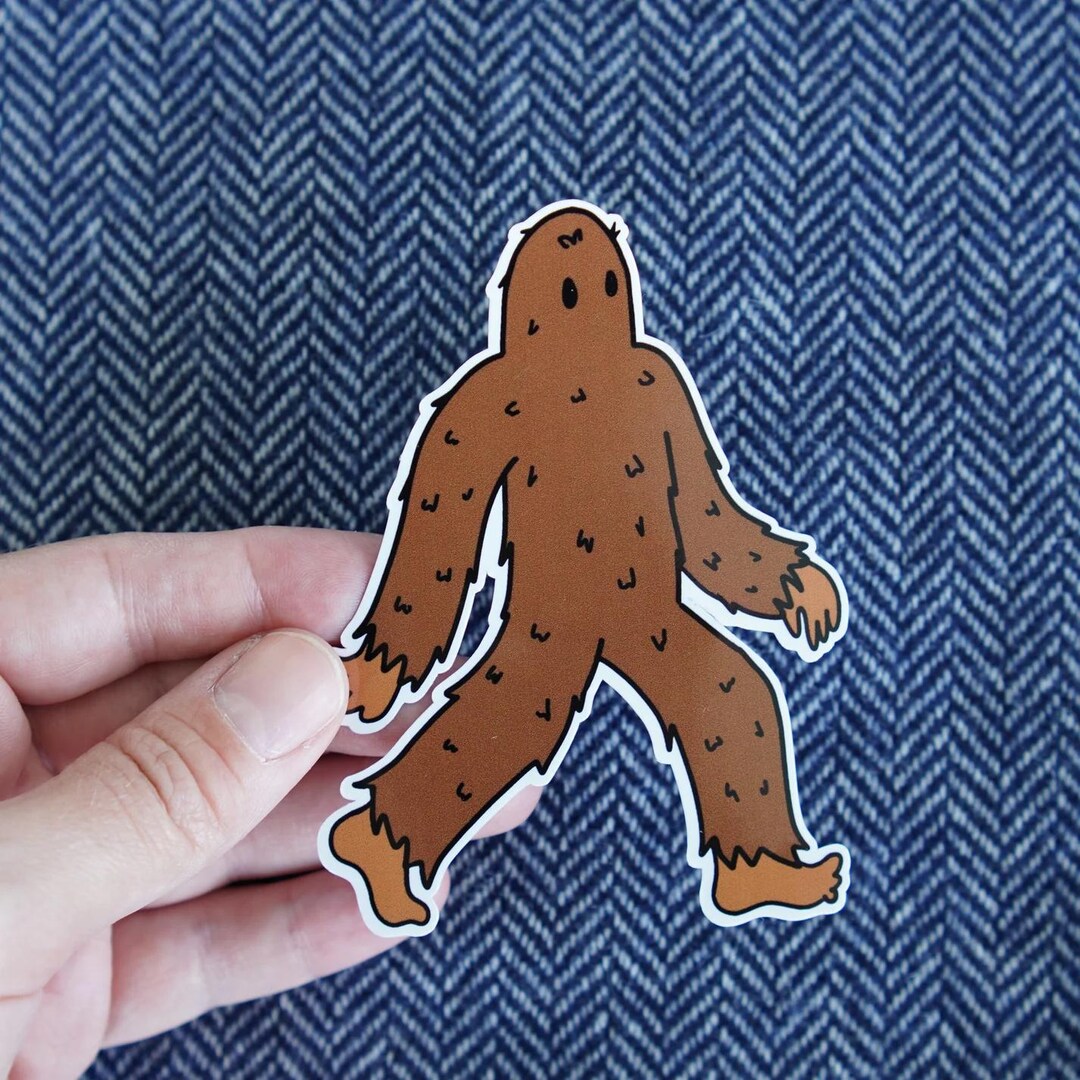 Bigfoot Vinyl Sticker or Laptop Decal. Cartoon Sasquatch Cryptid ...