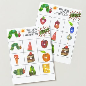 The Very Hungry Caterpillar Bingo Game-printable (INSTANT PDF Download ...
