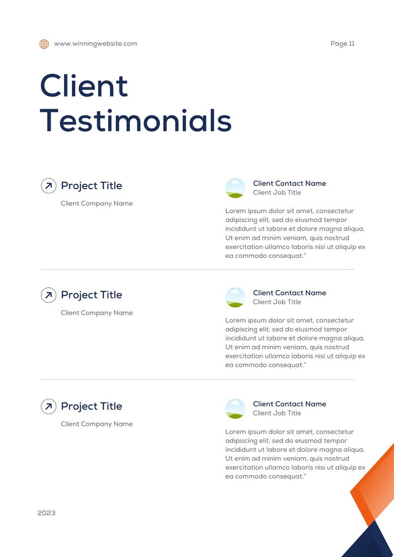 Project Proposal, Business Proposal, Contract Tender Proposal, Client ...