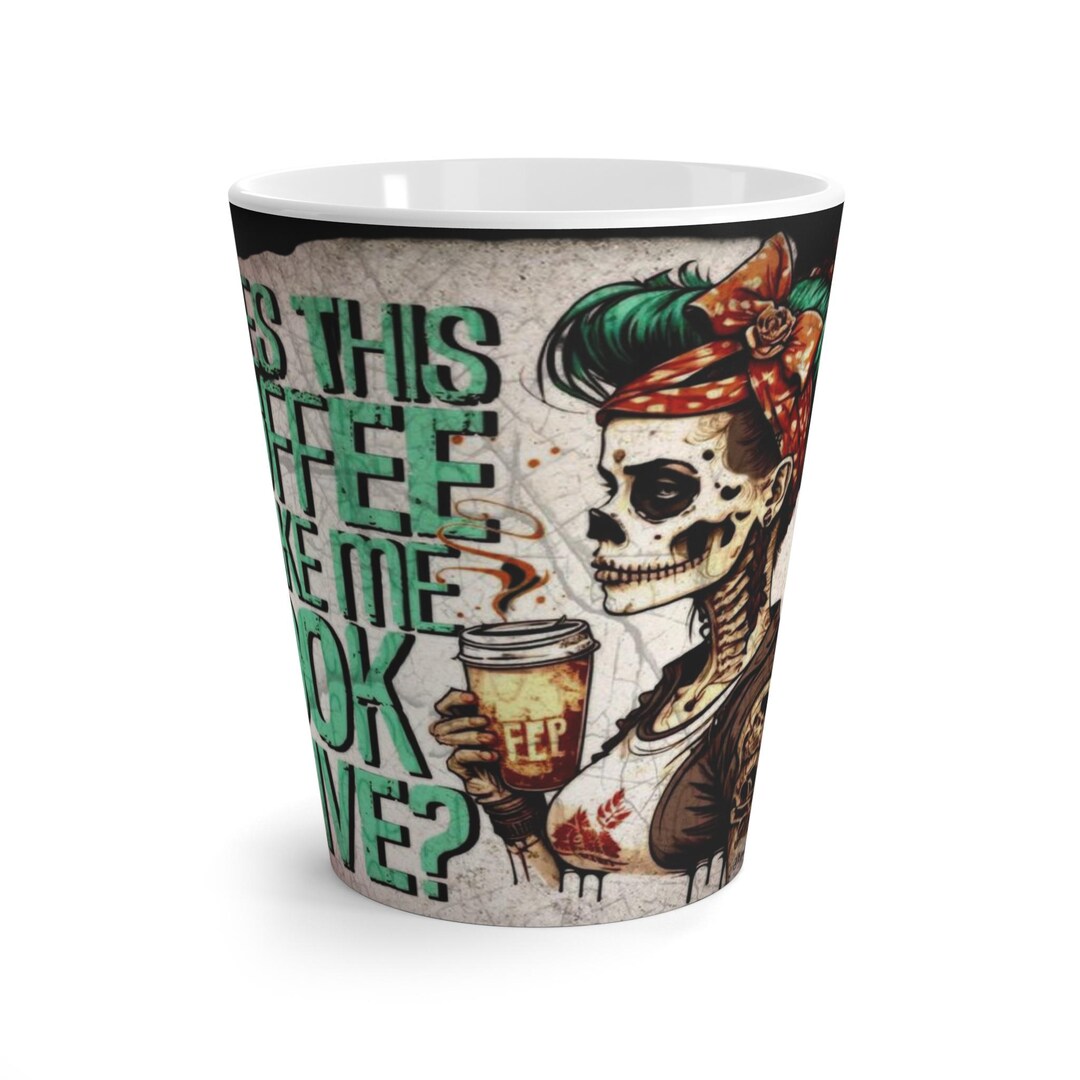 Spooky Mug, Skull Coffee Cup, Halloween Kitchen Decor, Gothic Drinkware ...