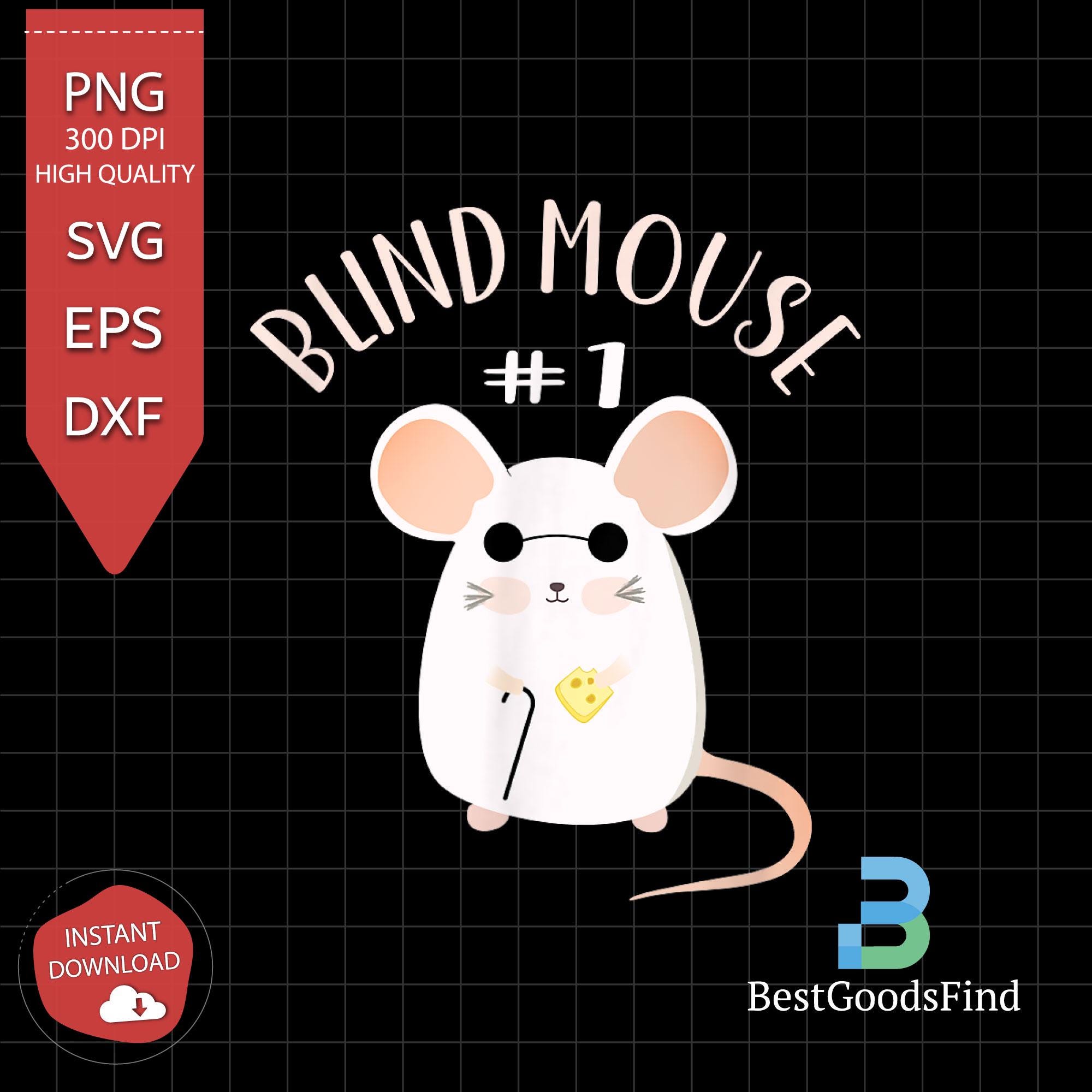 Blind Mouse #1 Cute Cartoon Illustration - Animal Art for Kids PNG - Etsy