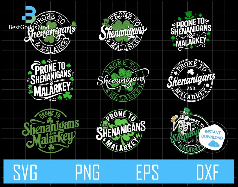 Prone to Shenanigans and Malarkey SVG Bundle, St. Patrick’s Day SVG ...