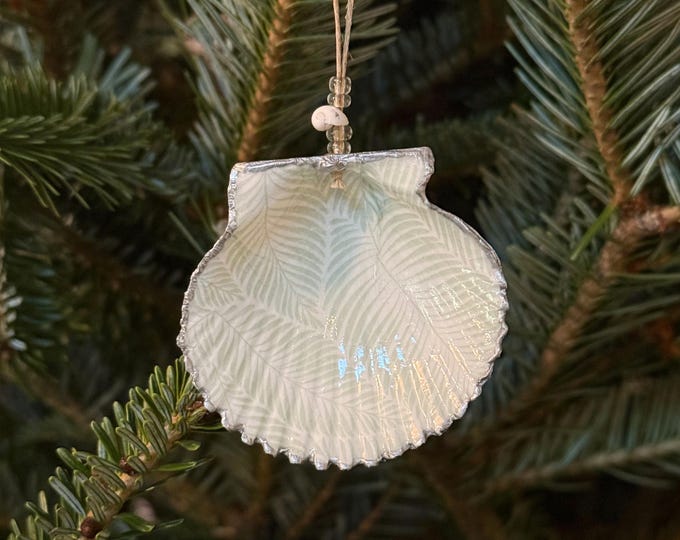Palm Leaf Designed Scalloped Shell That Has Been Artisan Crafted With ...