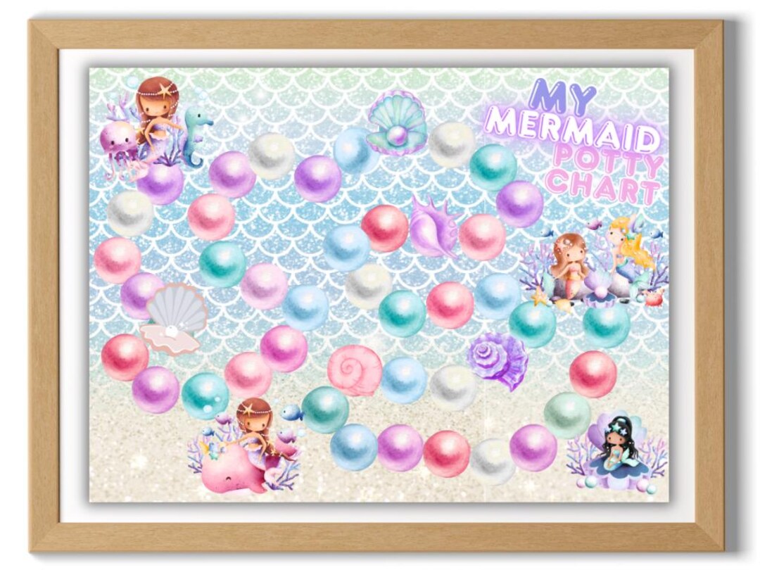 Mermaid Potty Training Reward Chart: Printable Tracker (digital ...