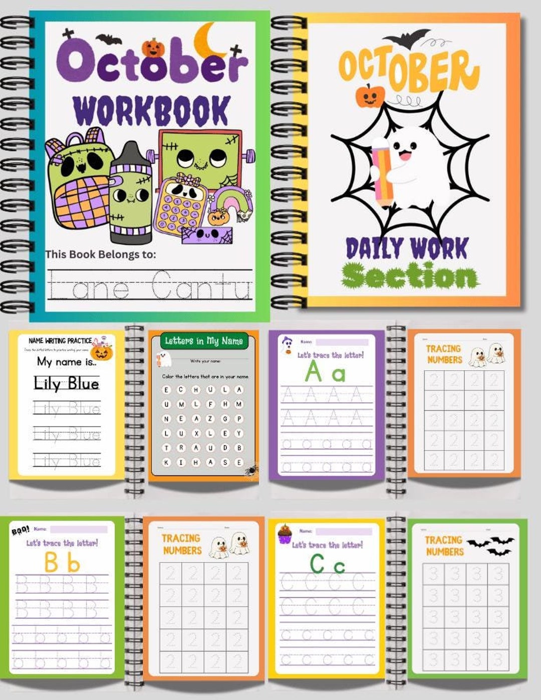 October Ultimate Preschool Workbook With Writing Skills, Cutting ...