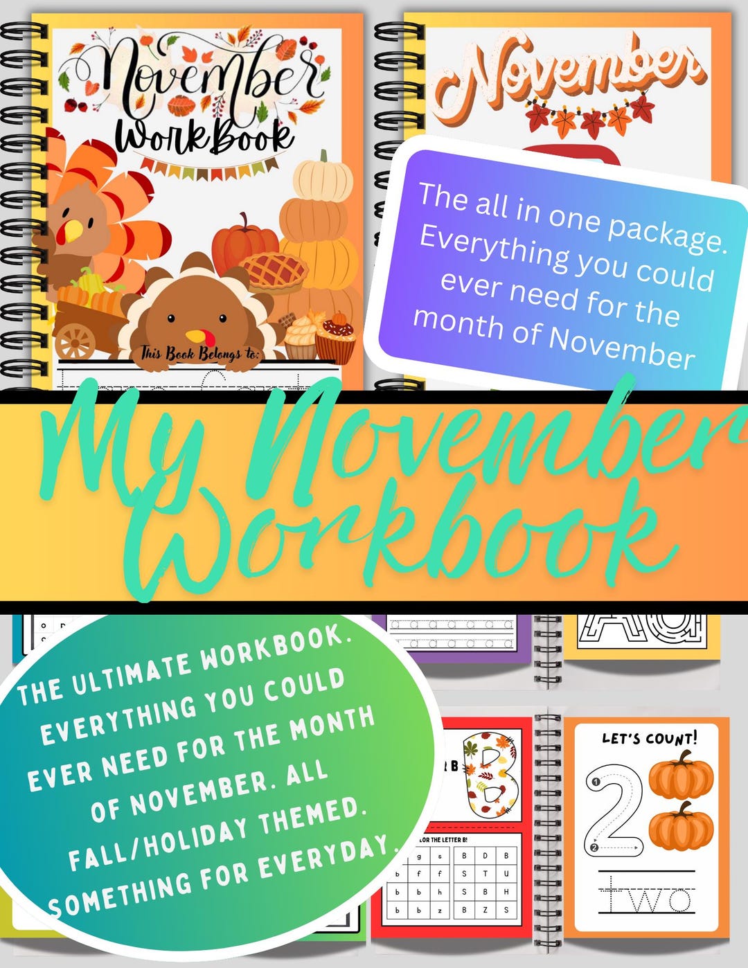 Ultimate November Planner, Curriculum Bundle Digital Download, Toddler ...