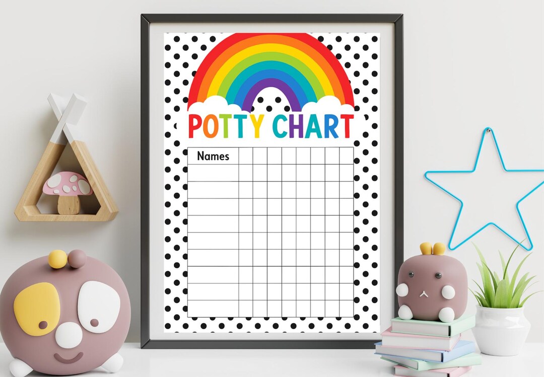 Rainbow Potty Training Reward Chart: Classroom or Home (PDF Digital ...