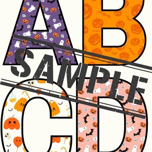 Halloween Alphabet Poster Set: Spooky ABC Wall Art (digital Download ...
